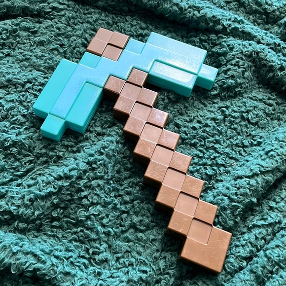 Minecraft | Costumes | Minecraft Diamond Pick Axe Blue Brown Gaming ...
